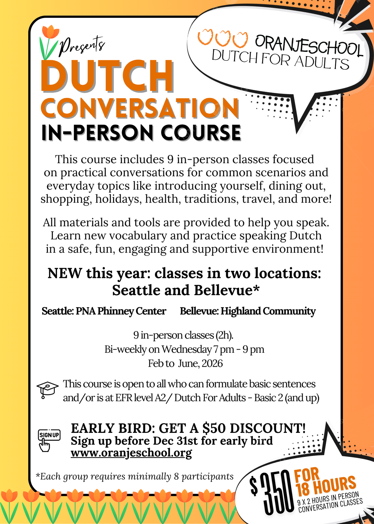 Conversation Course - Seattle's Dutch Language and Culture School